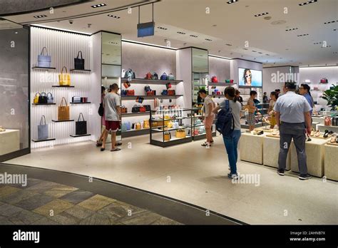 Singapore Circa April 2019 People At Charles And Keith Store In The