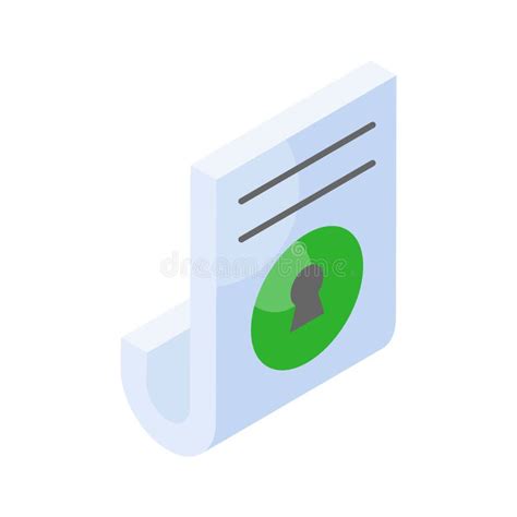 Have A Look At This Amazing Isometric Icon Of Secure Document Ready To