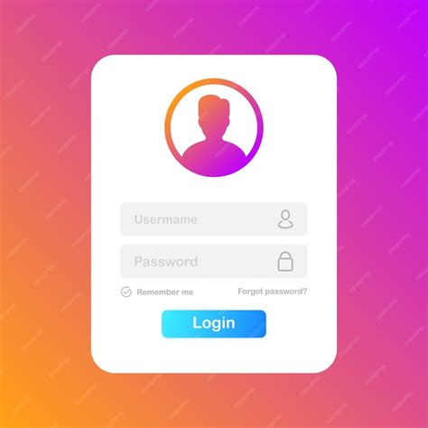 Premium Vector Account Authorization Interface Social Media Man Silhouette Mockup For Photo