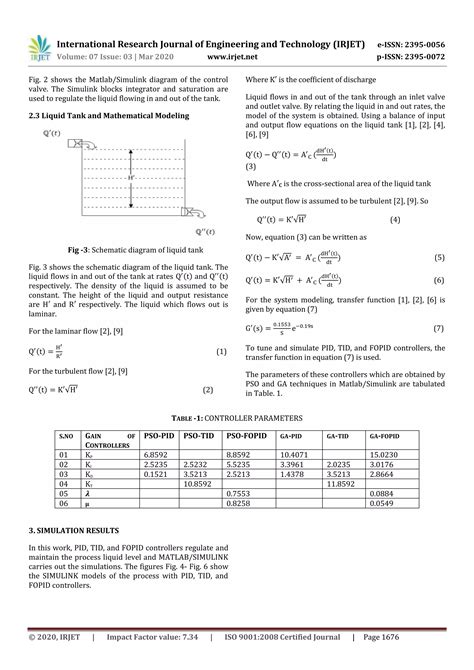 irjet liquid level control strategy using fractional order pid