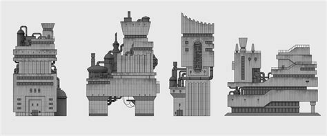 Artstation Brutalism Building Concept
