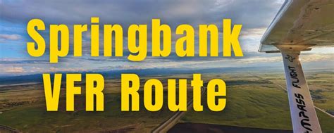 Vfr Route At Springbank Executive Compass Flight Institute