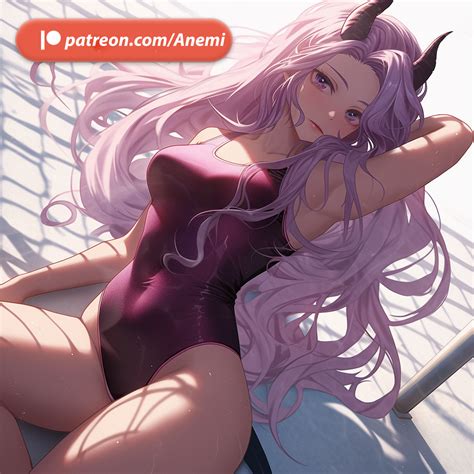 Rule 34 Ai Generated Anemi Demon Girl Pink Eyes Pink Hair Pool