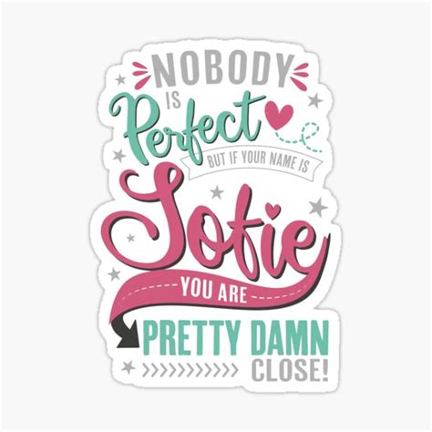 Sofie Name Personalised T Girl T Idea Sticker By Laicadesign Redbubble