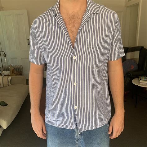 Boxy Assembly Label Shirt Assemblylabel Linen Depop