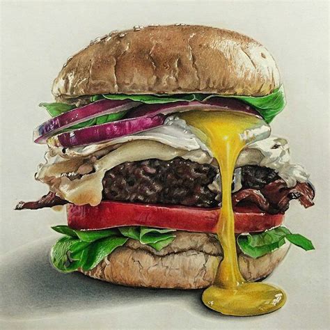 Colored Pencil Food Realistic Drawing Surrealist Drawing Techniques