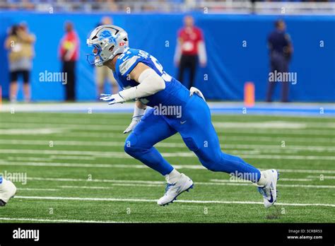 Detroit Lions Defensive End Aidan Hutchinson 97 Pursues A Play On
