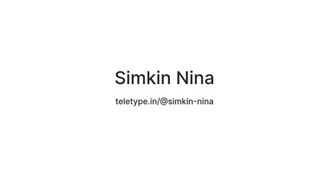 Simkin Nina — Teletype