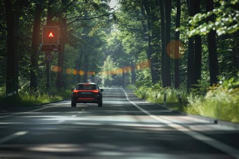 Premium Photo Fixed Radar Checking Speed Limit About Car On The Road