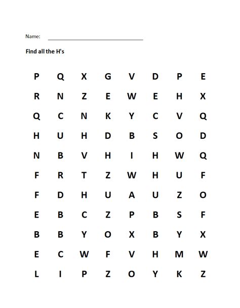 Printable Visual Scanning Worksheets For Adults