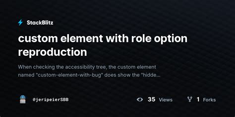 Custom Element With Role Option Reproduction Stackblitz