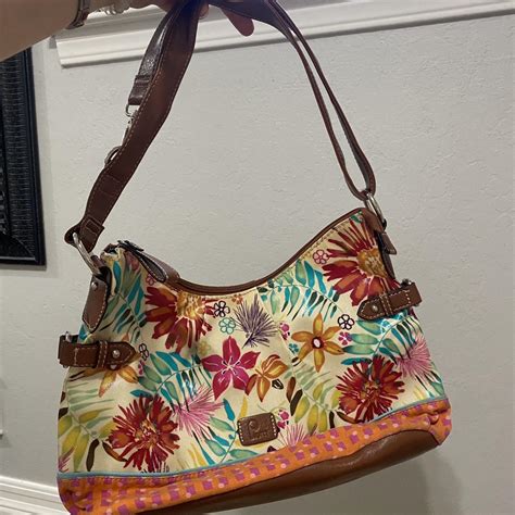 Beautiful Plum By Latique Floral Leather Shoulder Depop