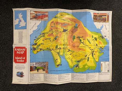 Thomas The Tank Engine Island Of Sodor Map 1983 Edition Very Scarce £49