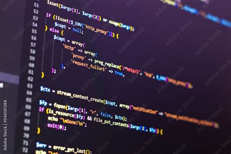 PHP Laravel Coding Can Be Used As Background Stock Photo Adobe Stock