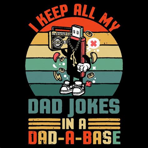 Funny Dad Jokes In Dadabase Vintage For Fathers Day Sweatshirt