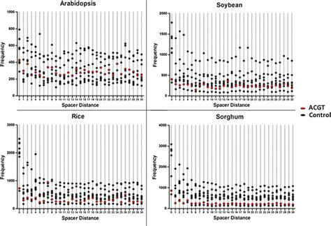 Frequency Of Co Occurring Acgt Elements Compared To Random 4 Bp