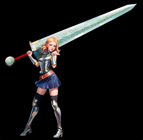 Giant Sword Girl 1 The Knight By Shad Brooks On Deviantart
