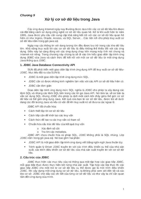 Doc Xử Lý Csdl Trong Java Dokumentips