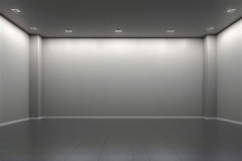 Premium Ai Image An Empty Sleek Gray Wall Room