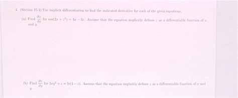 Solved Section Use Implicit Differentiation To Chegg