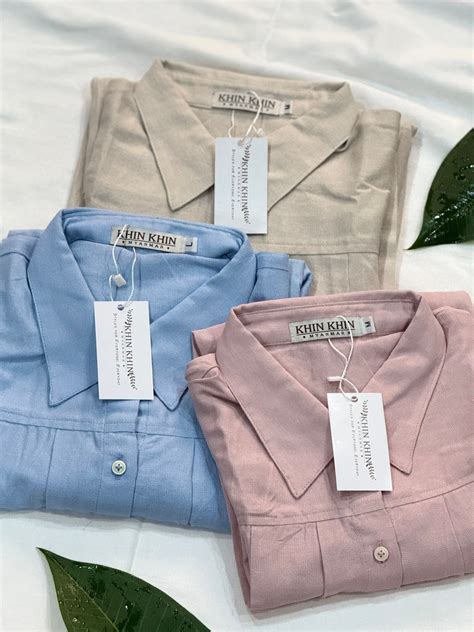 Khin ဝတ်လို့ကောင်းတဲ့ချည်သားလေးတွေပါရှင်။ 🍃🍃🍃 Facebook