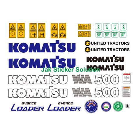 Komatsu Wa500 Wheel Loader Stickers Heavy Equipment Decals Shopee