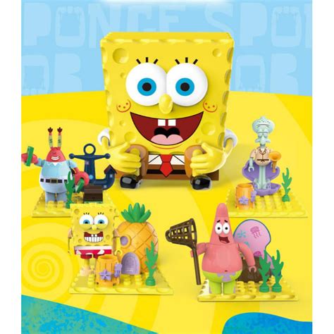 Spongebob Squarepants Nickelodeon Scene Building Blocks Toys Collection