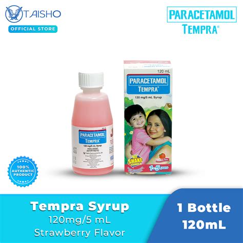 Tempra 120mg5ml Syrup Strawberry 120ml 1s Shopee Philippines
