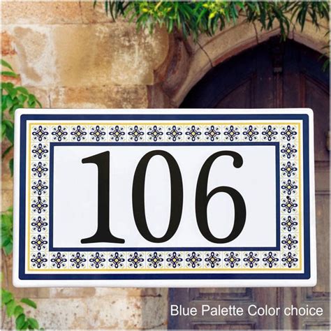 Spanish Style Address And House Number Plaques Ceramic Address Plaques