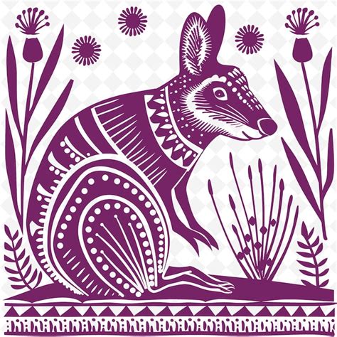 Premium Psd Bandicoot Line Art With Australian Grasslands And Unique Pat Outline Scribble Arts