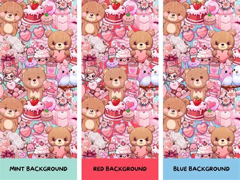 Kawaii Valentine Patterns 50 Seamless Valentine Patterns Cute Kawaii