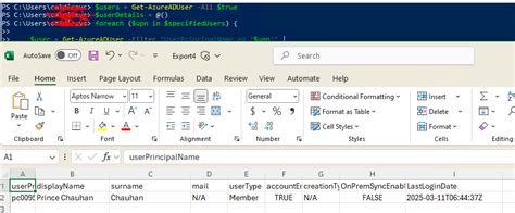 How To Export The User Details With Last Login Information Via Powershell Script From Entra Id