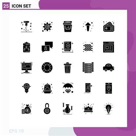 25 Creative Icons Modern Signs And Symbols Of Pass Direction Cinema Up Arrow Editable Vector