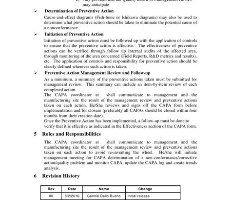 Capa Example In Manufacturing