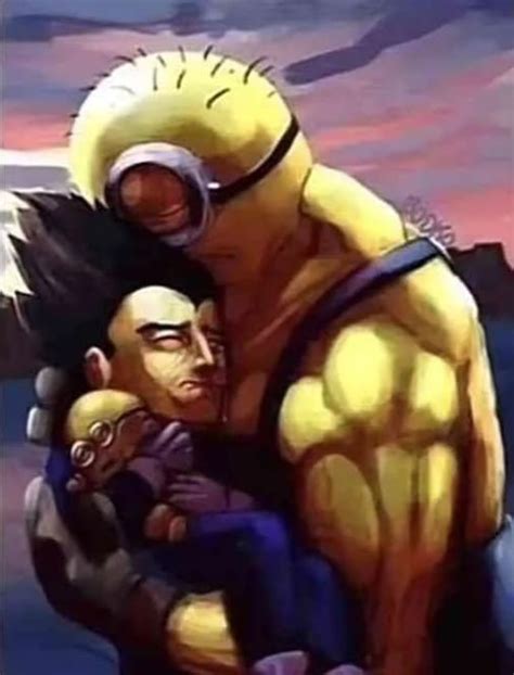 Buff Minion Holding Vegeta And A Small Minion Memes Weird Images