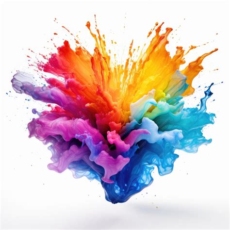 Premium Ai Image Iridescent Ink Explosion