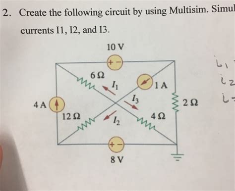 solved 2 create the following circuit by using multisim