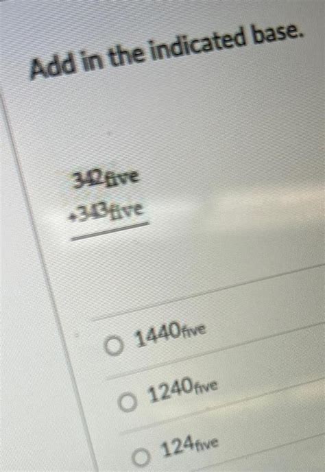 [answered] add in the indicated base 30 five 343 five o 1440 five o