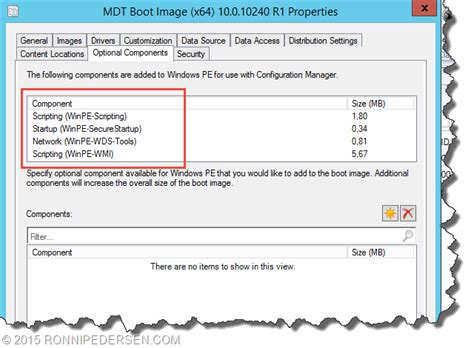 MDT Update Bug WinPE MDAC Are Not Added To The MDT Boot Image RONNIPEDERSEN