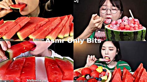 Asmr Watermelon Compilationcompilationno Talkingbites Onlyasmr Mukbangasmr Food