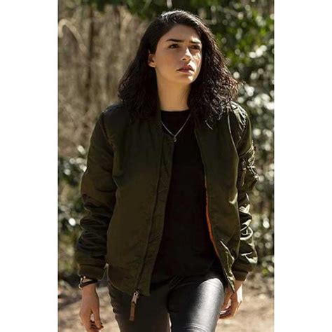 The Protector Zeynep Erman Green Satin Bomber Jacket