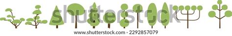 Set Elements Different Types Trees Green Stock Vector Royalty Free 2292857079 Shutterstock