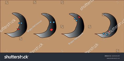 Four Funny Leeches Nice Beautiful Cute Stock Vector Royalty Free 2229341297 Shutterstock