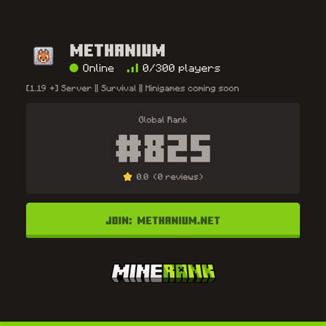 Methanium Server Ip Reviews And Vote Link Minerank