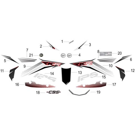 Sticker Assy For Red F9 Keeway Rkr 125i