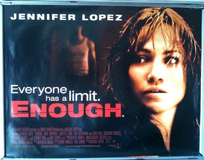 Cinema Poster Enough 2002 Quad Jennifer Lopez Ebay