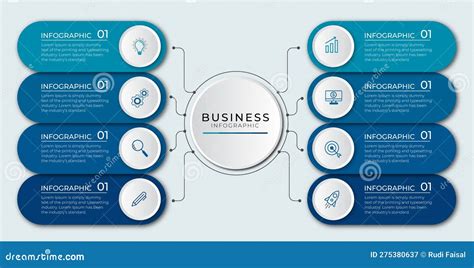 Tree Steps Modern Business Infographic Template Design Stock