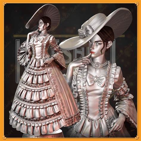 3d Printable Nutshell Atelier Rococo Dress Girl Nsfw By Nutshell