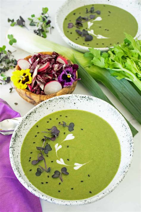 Celery And Leek Soup Being Nutritious