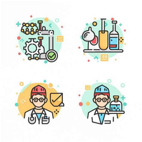 Lab Technician Icon Vector Set Premium Ai Generated Vector